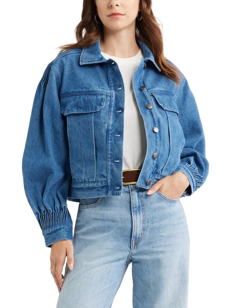 TREASURE & BOND Treasure & Bond Pintucked Denim Jacket